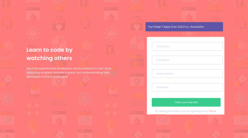 Frontend Mentor | Intro component using flexbox and Javascript form validation coding challenge ...