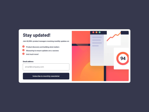 Frontend Mentor | Sletter Sign up coding challenge solution