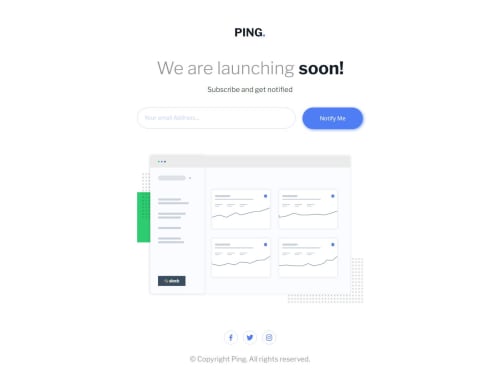 Frontend Mentor | Responsive Ping Coming Soon Page using flex coding ... Frontend Mentor | Responsive Ping Coming Soon Page using flex coding ...