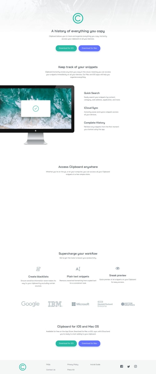 Frontend Mentor | Clipboard landing page coding challenge solution