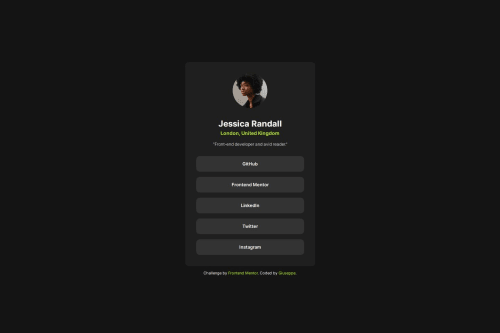 Frontend Mentor | Social links profile challenge using CSS Grid and Flexbox coding challenge ...