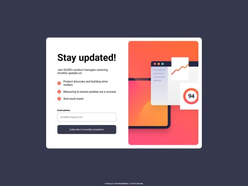 Frontend Mentor Newsletter Signup Html Css Javascript Coding Challenge Solution