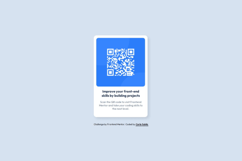 QR Component with HTML and CSS (using Flexbox). coding challenge solution