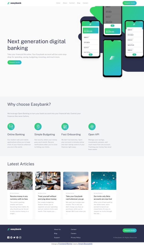 Frontend Mentor | easybank-landing-page-master coding challenge solution