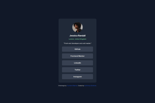 Social links profile using React and Tailwind CSS coding challenge solution