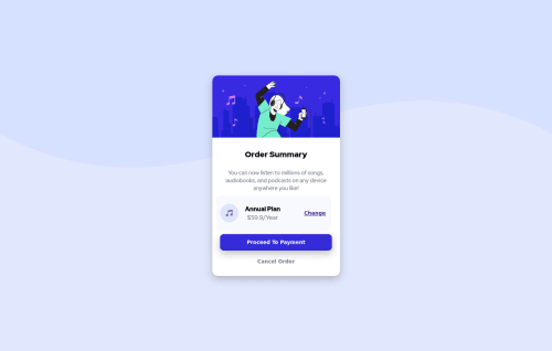 Order Summary Card Using HTML and CSS coding challenge solution