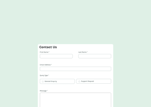 Responsive Contact-form using Css flex and grid plus JS coding challenge solution | Frontend Mentor