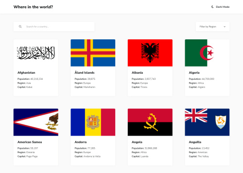 Countries REST API built with vanilla Javascript coding challenge solution | Frontend Mentor