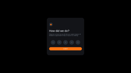 Interactive Rating Component using CSS flexbox coding challenge solution | Frontend Mentor