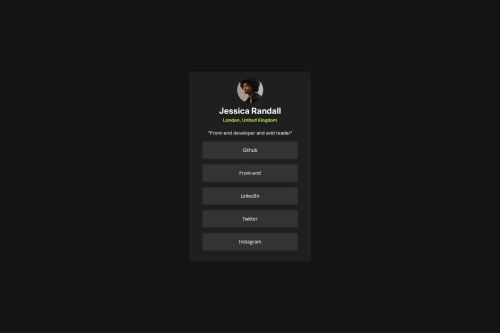 Frontend Mentor | Social Links Profile R3Aria (HTML CSS) coding challenge solution