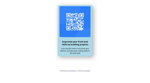 Frontend Mentor | componente de codigo qr con css coding challenge solution