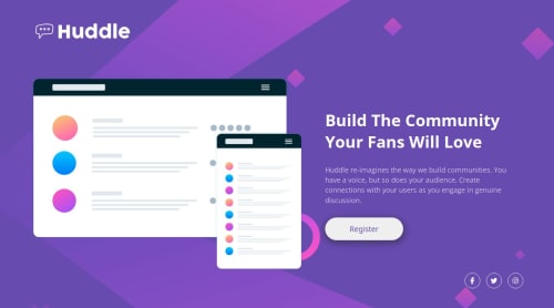 Frontend Mentor | Huddle page using HTML CSS Flexbox coding challenge solution