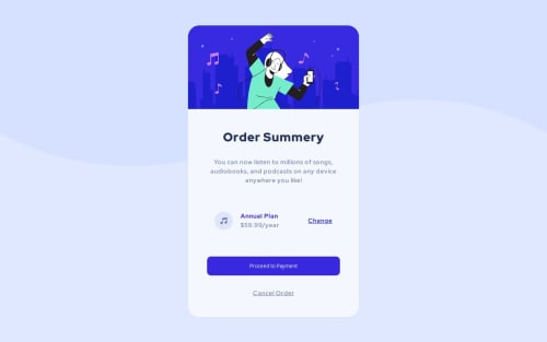 Order summary component - HTML & CSS coding challenge solution