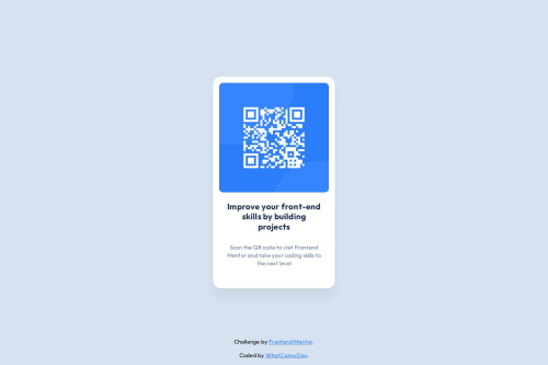 Mobile-first QR code component (HTML & CSS) coding challenge solution | Frontend Mentor