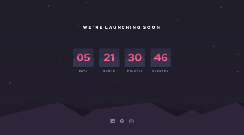 Launch Countdown Timer. Vanilla CSS and JS coding challenge solution