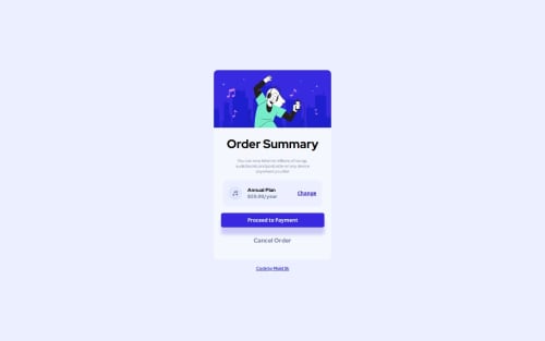 Order_Summary_component using HTML & CSS coding challenge solution