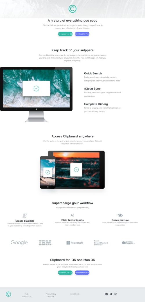 Frontend Mentor | Clipboard landing page using BOOTSTRAP coding challenge solution