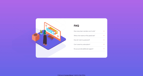FAQ Accordion Card using flexbox, object-fit, and the details tag coding challenge solution ...