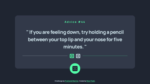Frontend Mentor | Advice generator app using ReactJS & TypeScript coding challenge solution