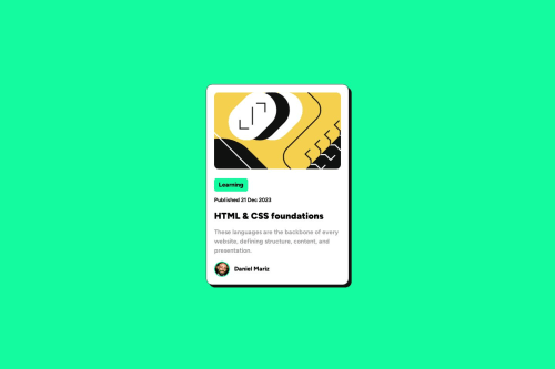 Frontend Mentor | Blog Preview Card with SASS + Tailwind coding challenge solution