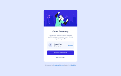 Order Summary Component With Css Flexbox Coding Challenge Solution