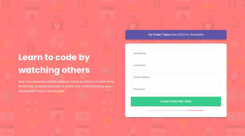 Frontend Mentor Intro Component With Sign Up Form Using Html Css