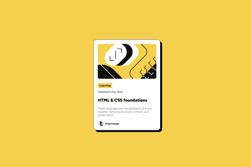 Basic HTML & CSS coding challenge solution