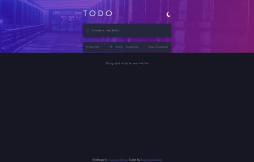 Frontend Mentor | Todo app with bootstrap coding challenge solution Frontend Mentor | Todo app with bootstrap coding challenge solution