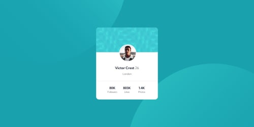 Frontend Mentor | Profile card [HTML,CSS] coding challenge solution
