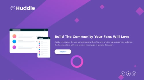 Frontend Mentor | Huddle Landing Page Design with HTML and CSS coding ...