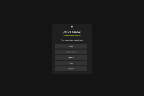 Frontend Mentor | Basic social links card using CSS flexbox coding challenge solution