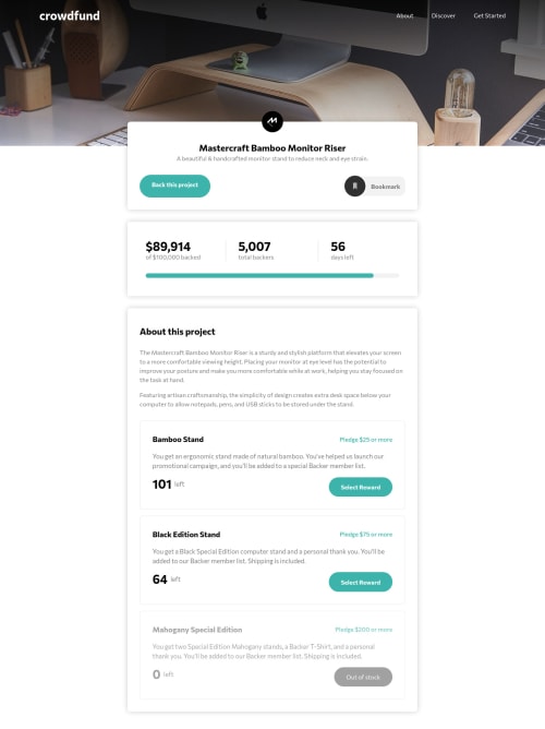 Mobile first design using React.js coding challenge solution | Frontend Mentor
