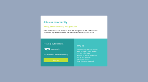 Frontend Mentor | flex-box,border-box, border-radius coding challenge solution
