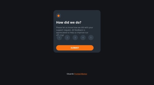 Frontend Mentor Interactive Rating Component Coding Challenge Solution