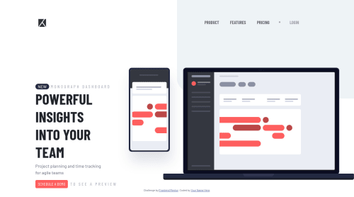 Frontend Mentor | project-tracking-intro-component-master coding challenge solution