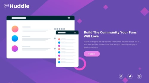 Frontend Mentor | huddle page design coding challenge solution