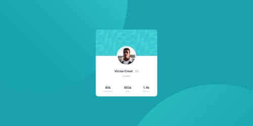 Frontend Mentor | Profile card with reactJs coding challenge solution