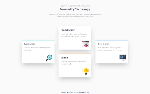 Frontend Mentor | Responsive four card section using CSS grid and ...