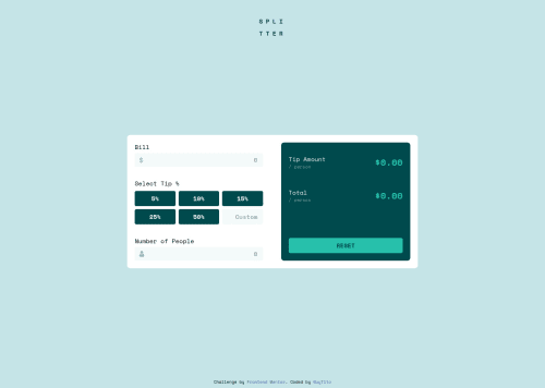 Frontend Mentor | Responsive Tip Calculator using flexbox, css grid and javascript coding ...