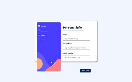 Frontend Mentor Multipage Form Using Html Css And Javascript Coding Challenge Solution 4522