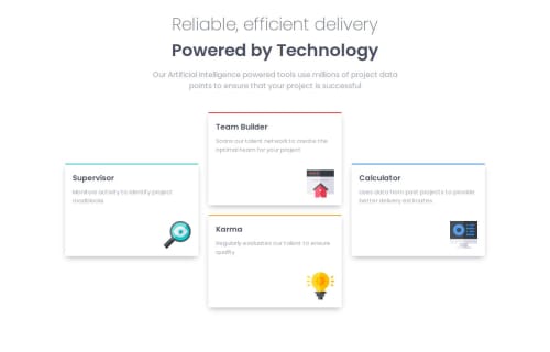 Four-card-feature-section-built with css grid and flexbox coding challenge solution | Frontend ...
