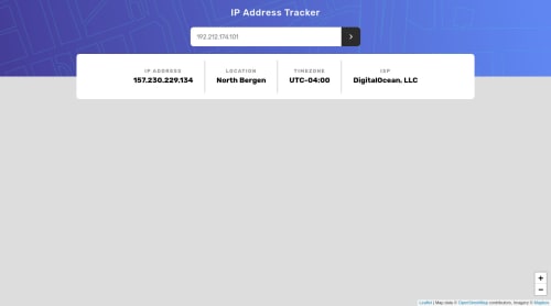 Frontend Mentor | IP address tracker solution coding challenge solution