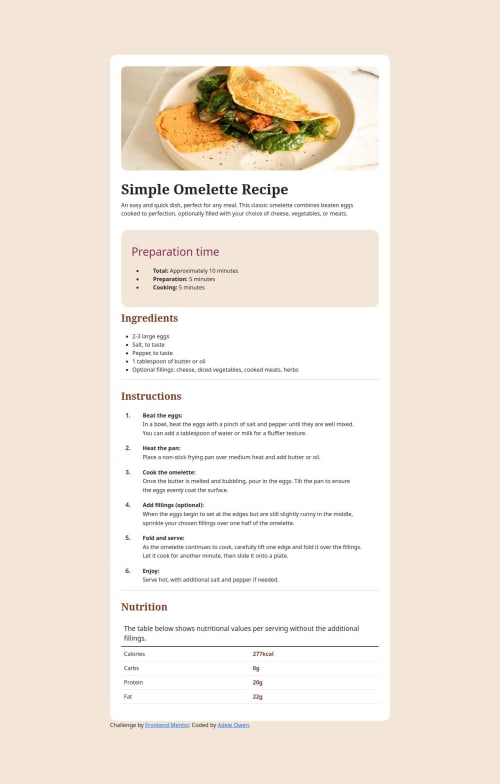 Frontend Mentor | Omelette Recipe using Bootstrap coding challenge solution Frontend Mentor | Omelette Recipe using Bootstrap coding challenge solution