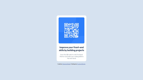 Responsive QR code component using CSS Flexbox coding challenge solution | Frontend Mentor