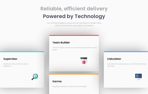 four-card-feature-section-master using CSS coding challenge solution | Frontend Mentor