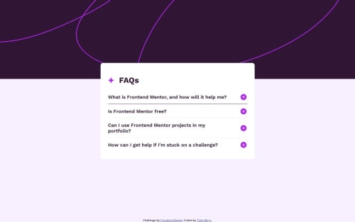 Frontend Mentor | Responsive Faq Accordion using Vue.js coding challenge solution