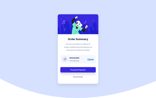 Order summary component (my take) HTML, CSS coding challenge solution