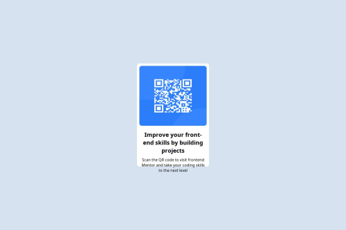 Frontend Mentor | QR code component using css flex box coding challenge solution