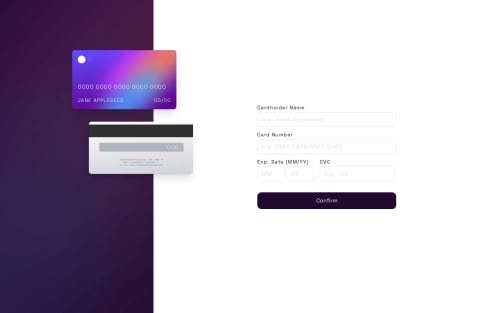 Interactive Card Page Using TailwindCSS and Javascript coding challenge solution