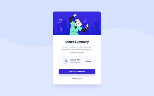 Frontend Mentor | Order summary card coding challenge solution